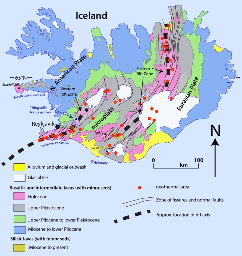 Iceland –where you can walk a mid-Atlantic rift –and some other geology ...